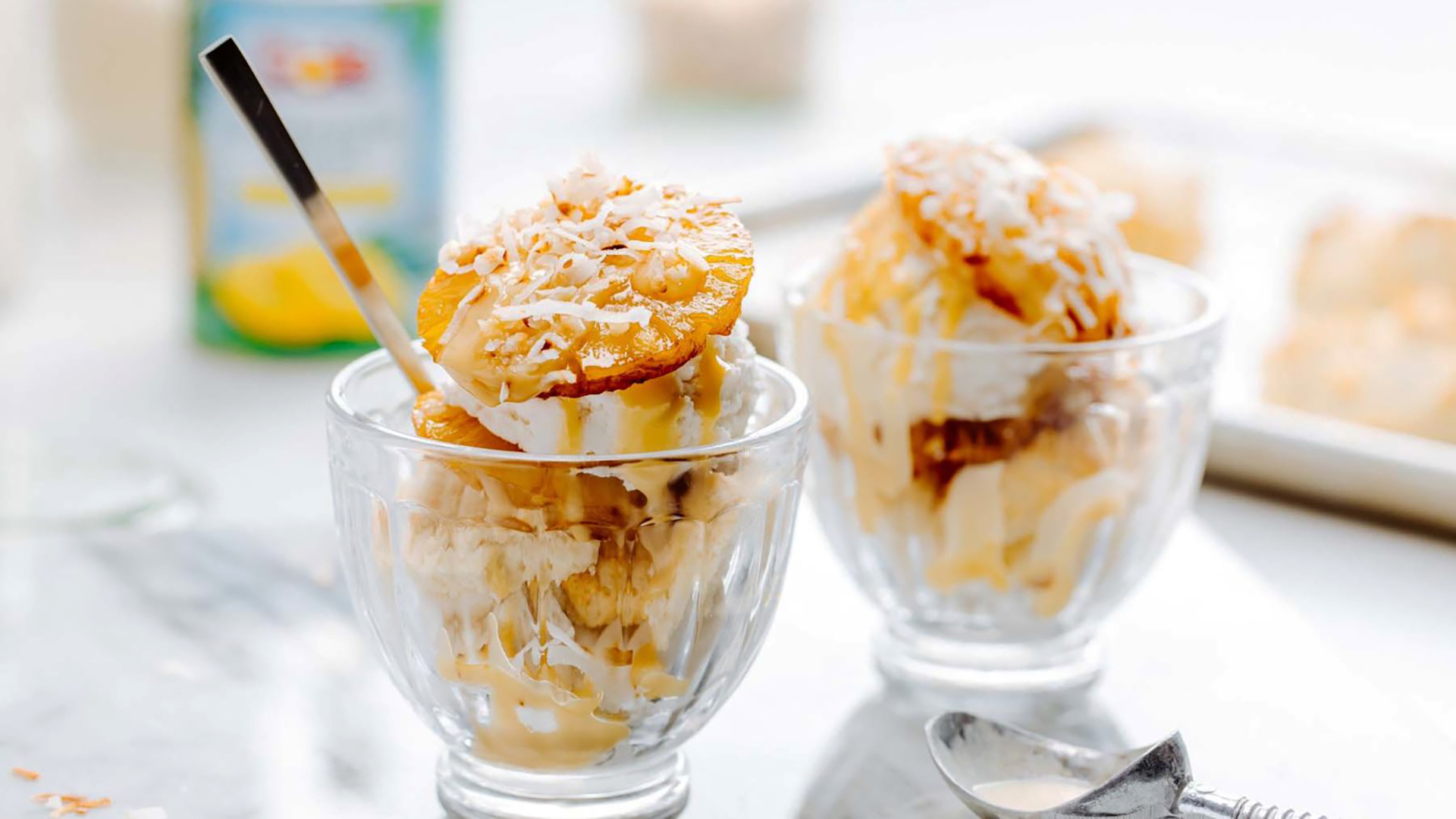 Grilled Pineapple Shortcake Sundaes - Dole® Sunshine